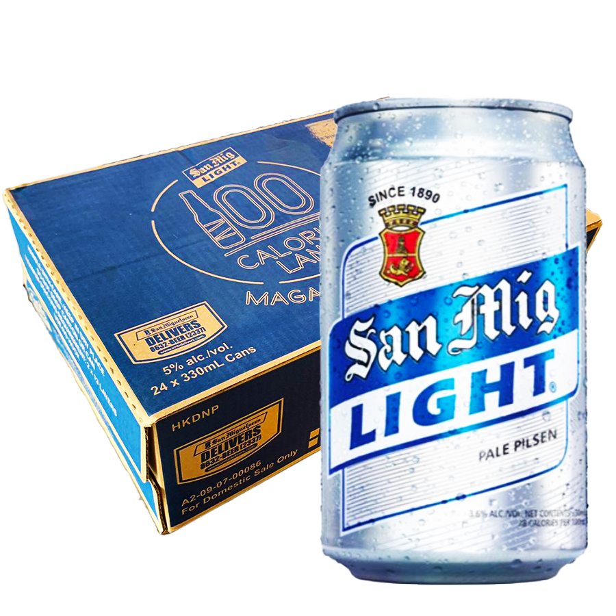 Buy San Mig Light 330 mL Can Case of 24 - Price, Offers, Delivery ...